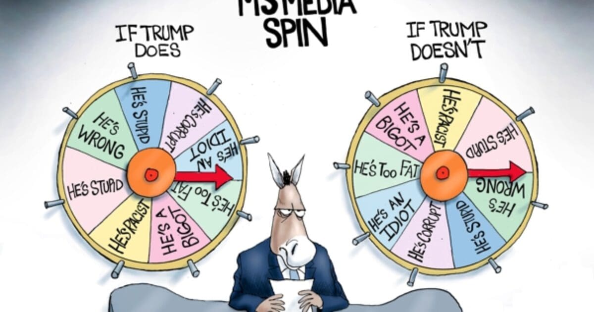 Cartoon of the Day: Media Spin - Liberty Unyielding